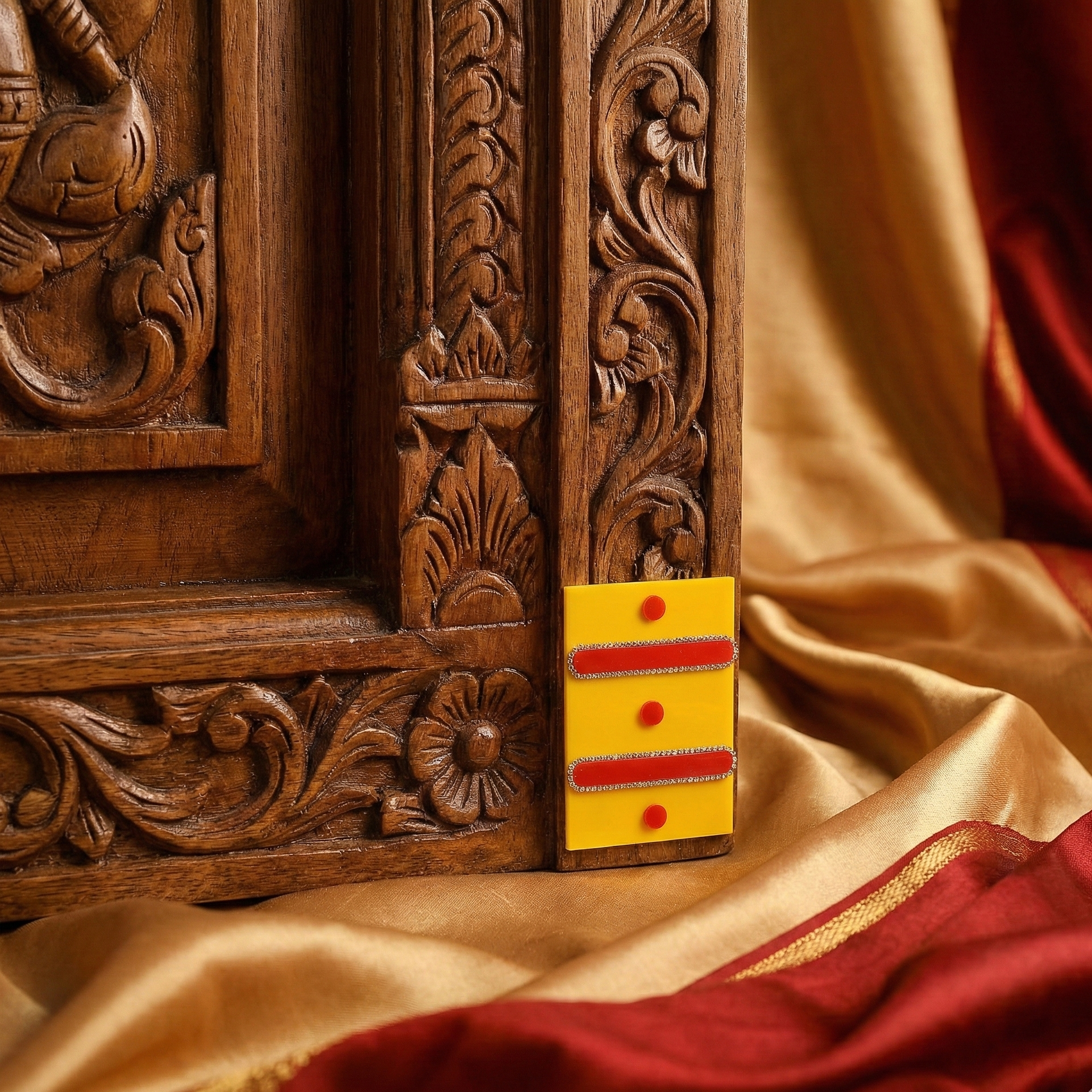 Acrylic Haldi Kumkum Door Sticker Pair Small – Nandi Gifts